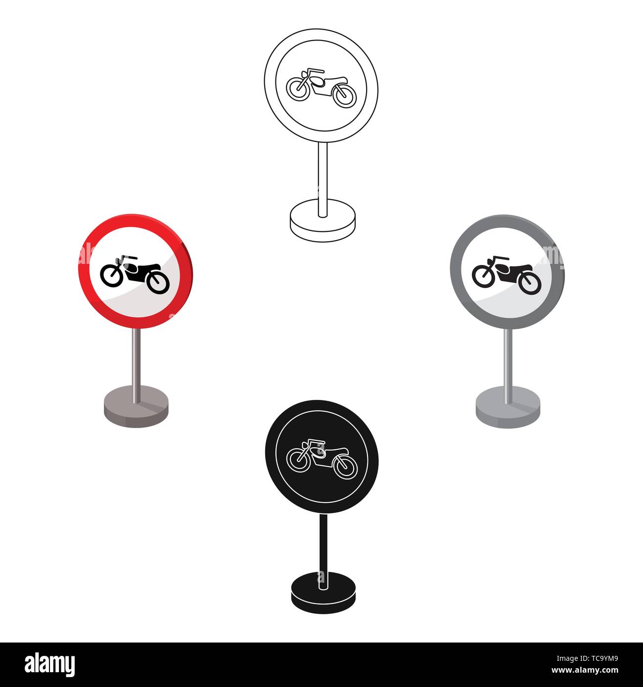 Prohibitory traffic sign in Stock Vector Images - Alamy