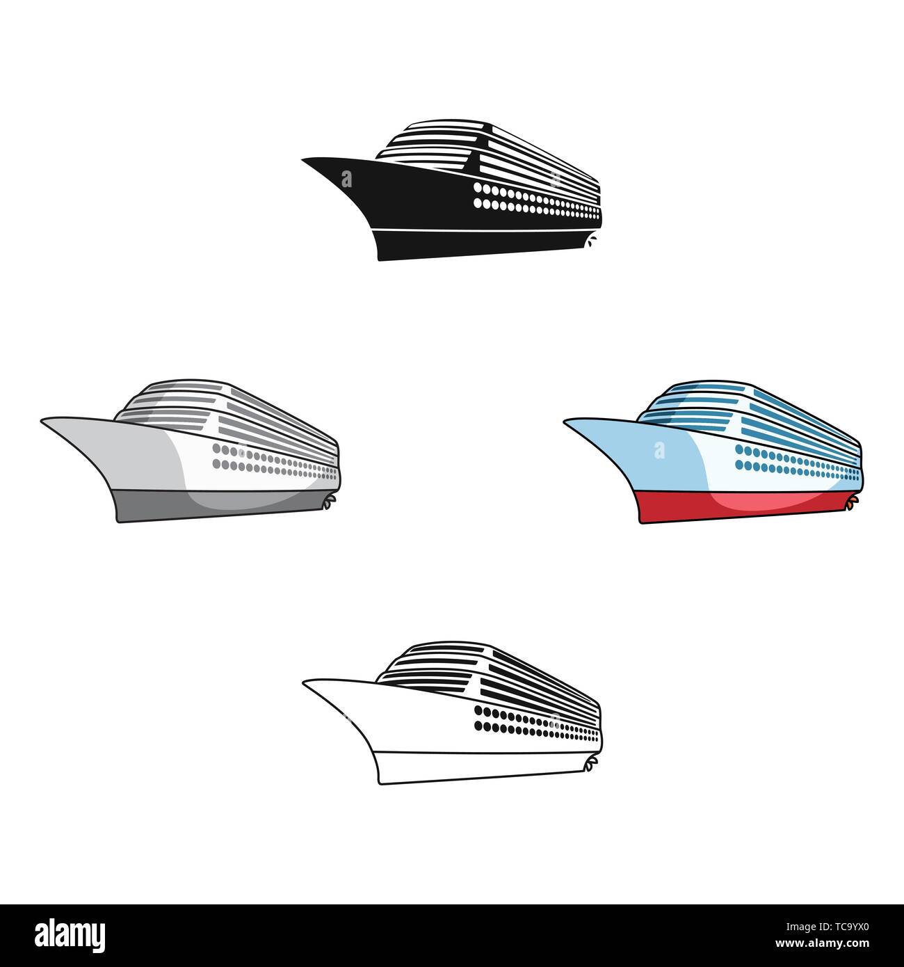 A huge cruise liner.Vehicle for travelling over long distances to a ...