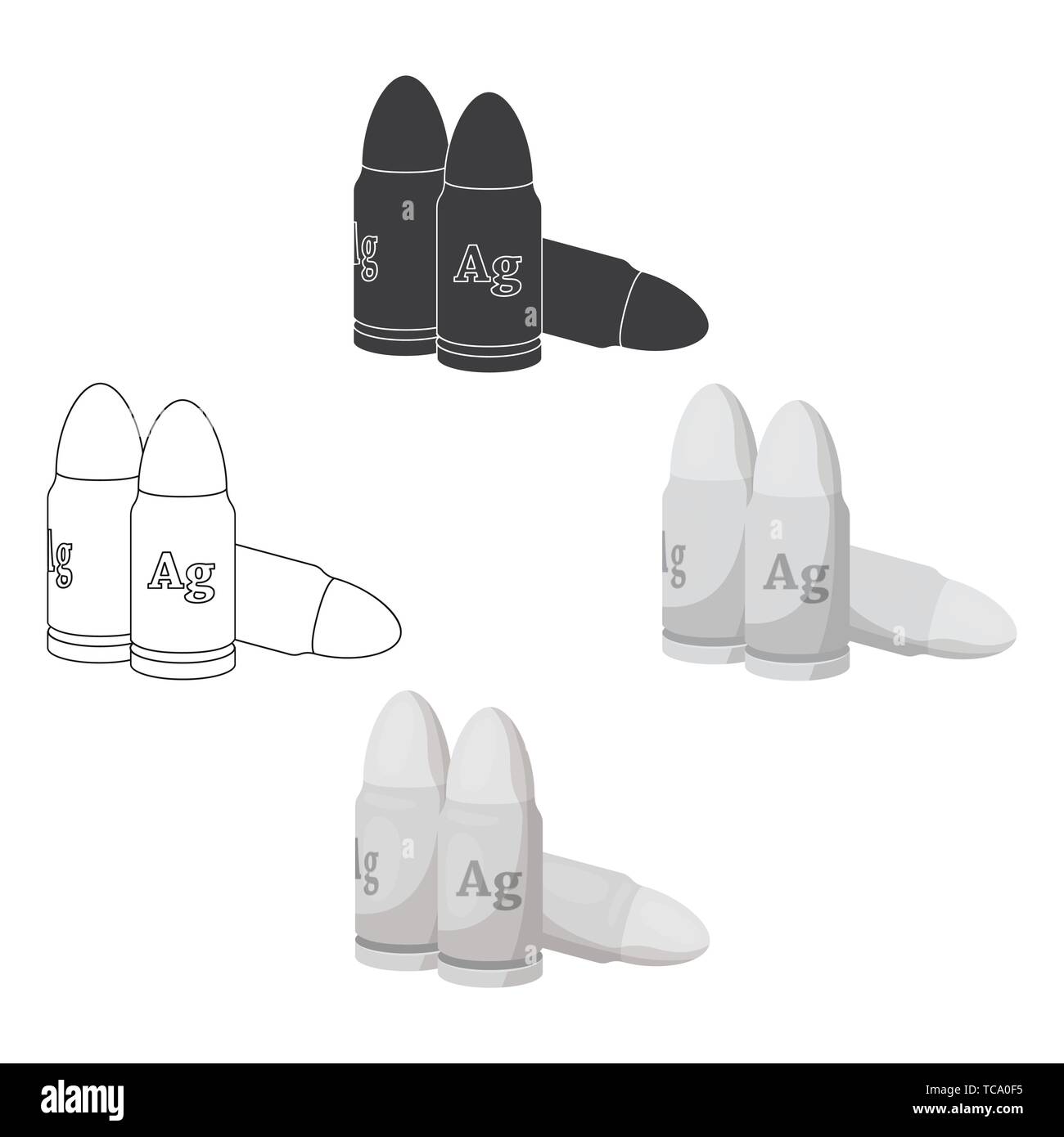 Bullet single icon in cartoon,black style.Bullet, vector symbol stock ...