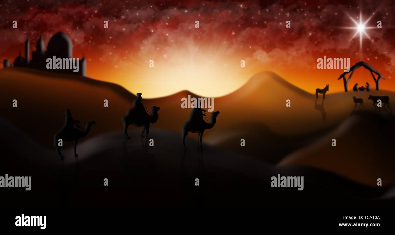 Jesus Birth In The Stable At Bethlehem High Resolution Stock ...