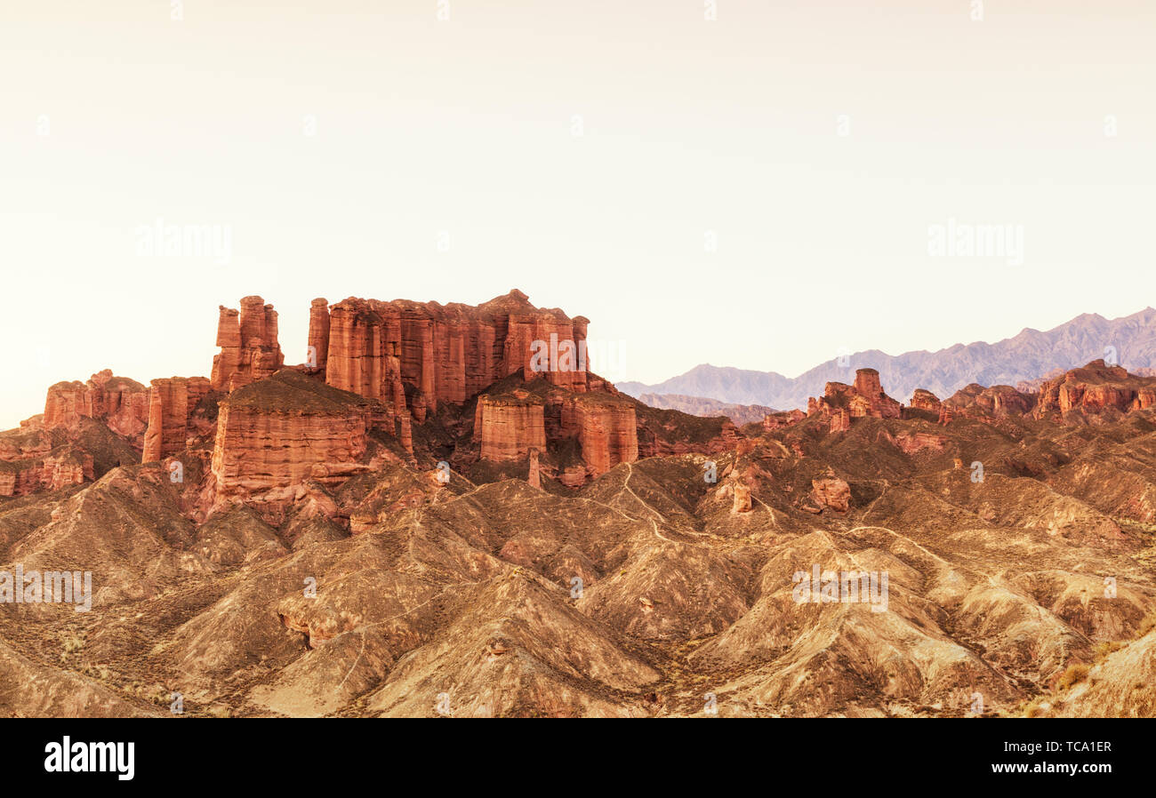 Scenery of Danxia Scenic Area in Binggou, Sunan County, Gansu Province ...