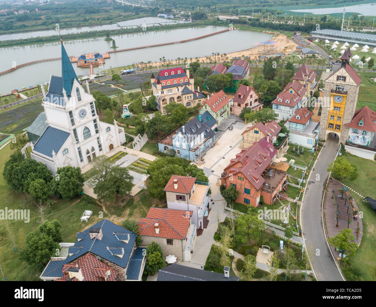 Gothic architecture no one in high rise building hi-res stock ...