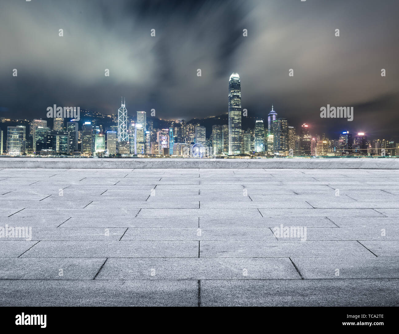 Hong Kong Victoria Harbour Road Visualizer Stock Photo - Alamy
