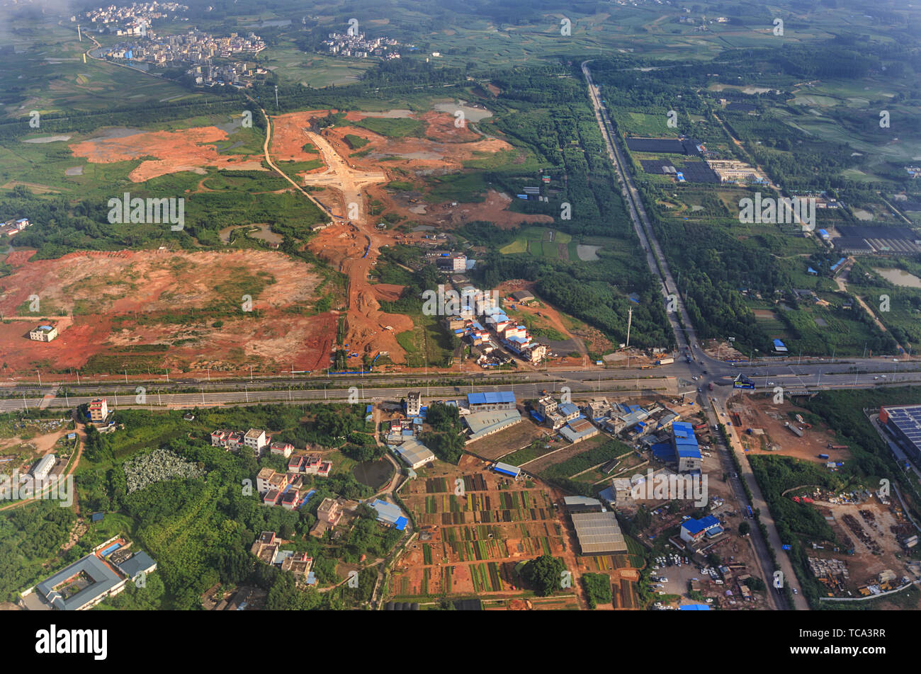 Nanning-Chongqing-Xinjiang, aerial shooting Stock Photo - Alamy