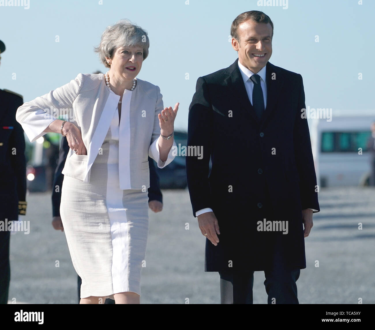 Prime Minister Theresa May and French President Emmanuel Macron at the ...