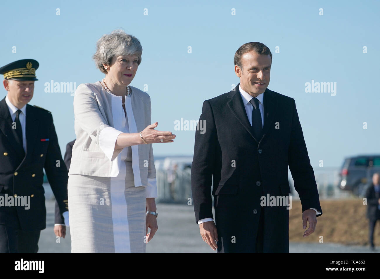 Prime Minister Theresa May and French President Emmanuel Macron at the ...
