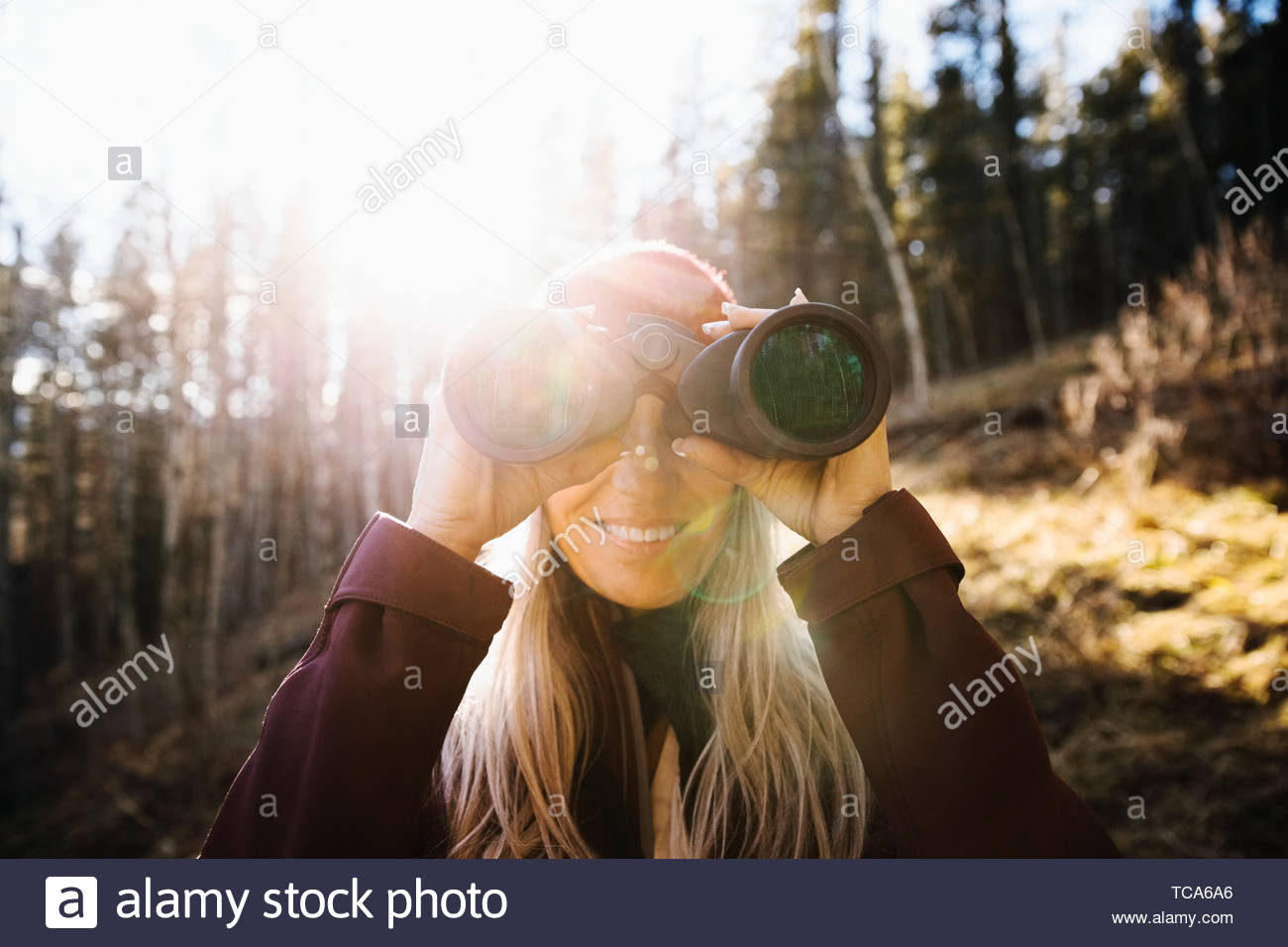 Woman bird watching hi-res stock photography and images - Alamy