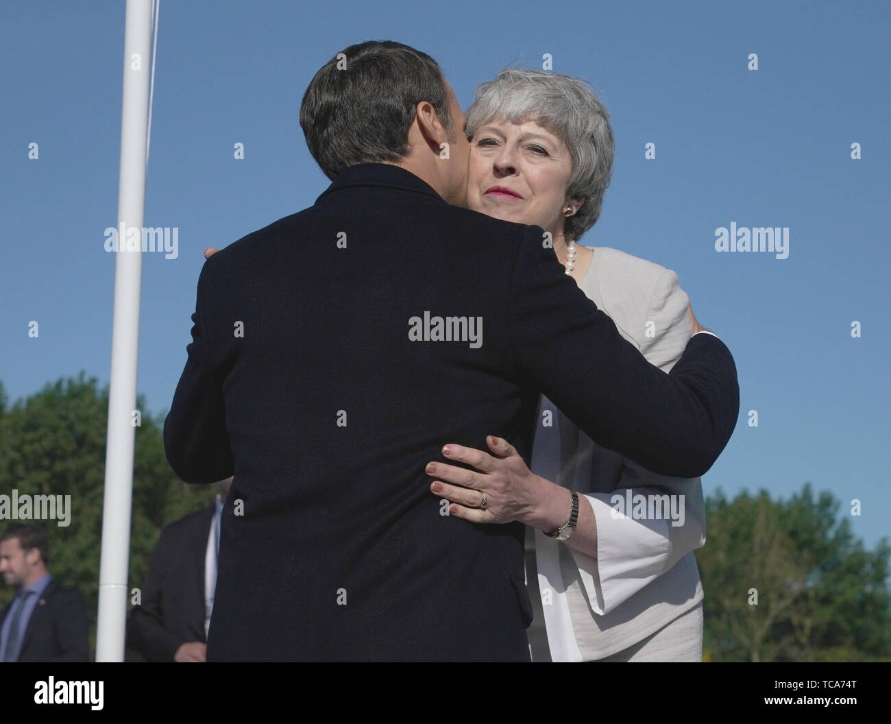 Prime Minister Theresa May and French President Emmanuel Macron at the ...