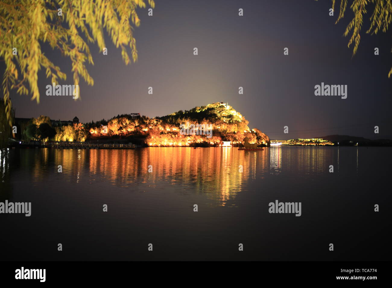 Night view of Yanqi Lake Stock Photo - Alamy