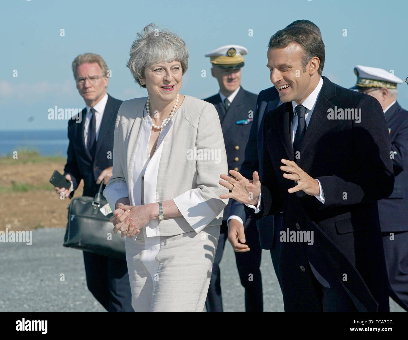 Prime Minister Theresa May and French President Emmanuel Macron at the ...