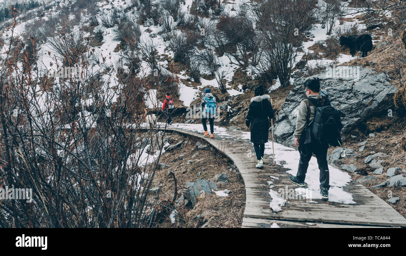 Hiking Maga Gully after the snow Stock Photo - Alamy