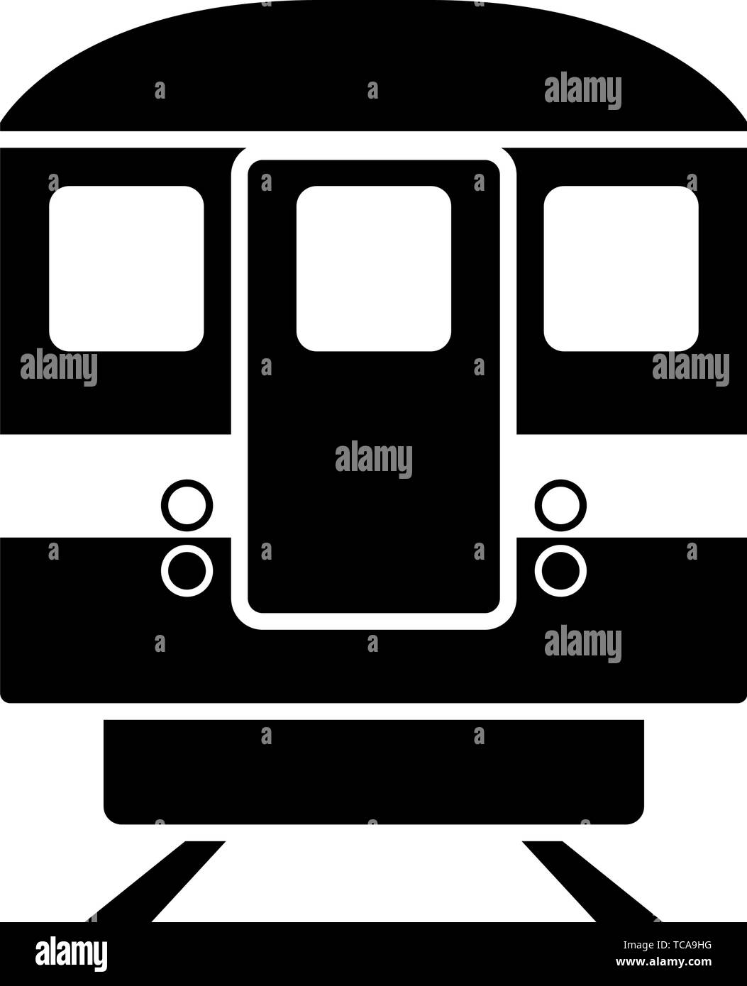 Metro front view vector Black and White Stock Photos & Images - Alamy