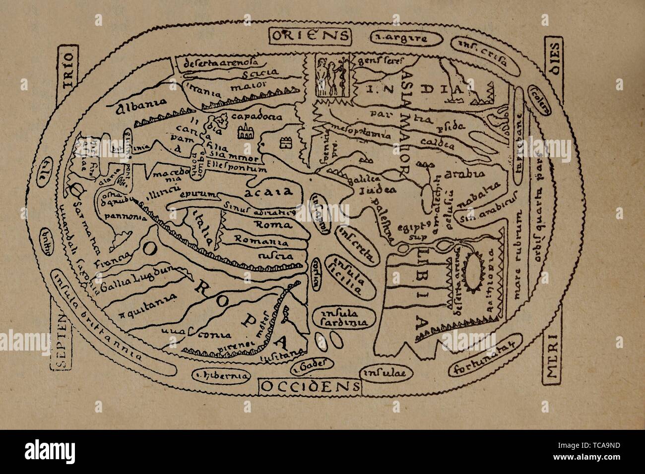 World Map From The Saint Sever Beatus High Resolution Stock Photography ...