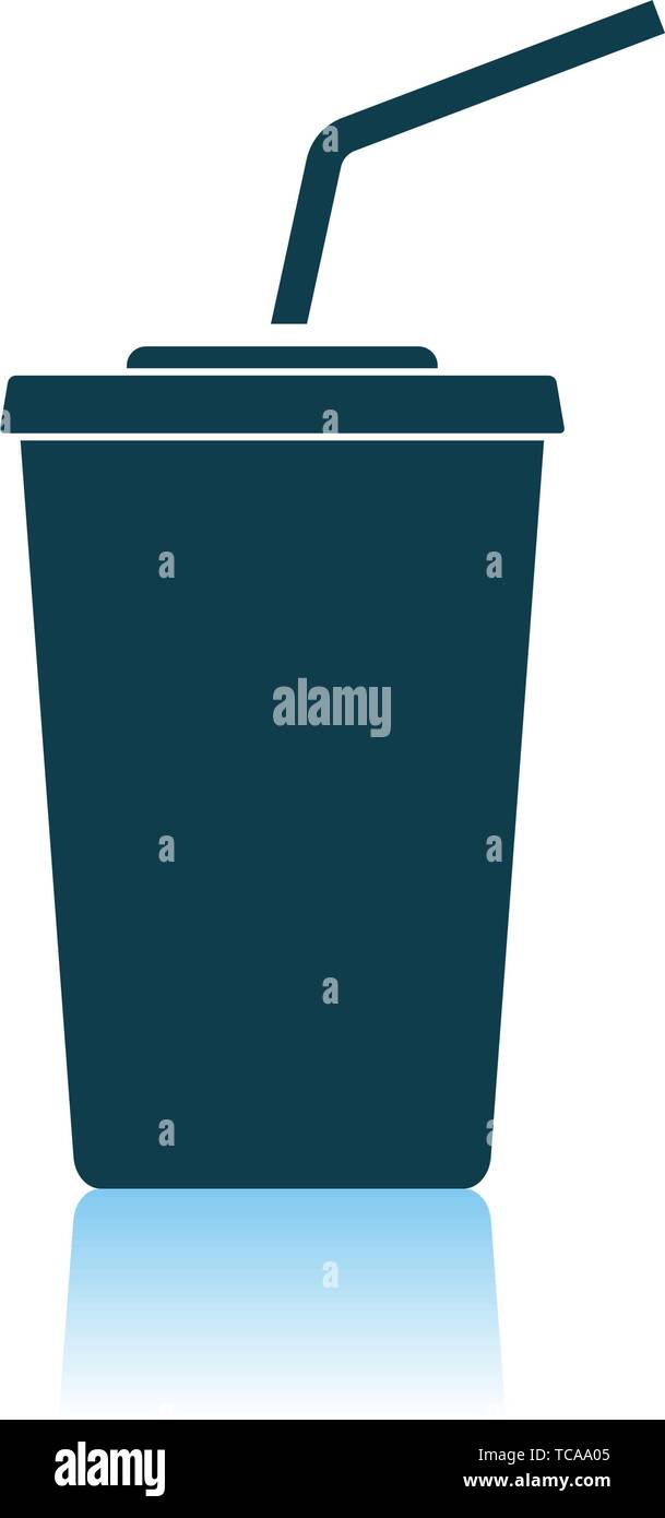 Cinema Soda Drink Icon. Shadow Reflection Design. Vector Illustration ...