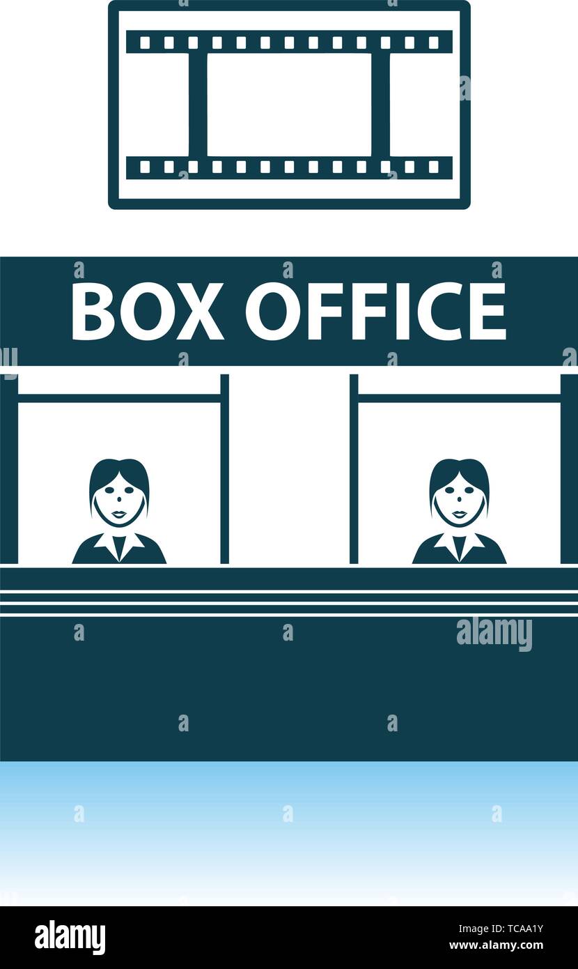 Box Office Icon. Shadow Reflection Design. Vector Illustration Stock ...