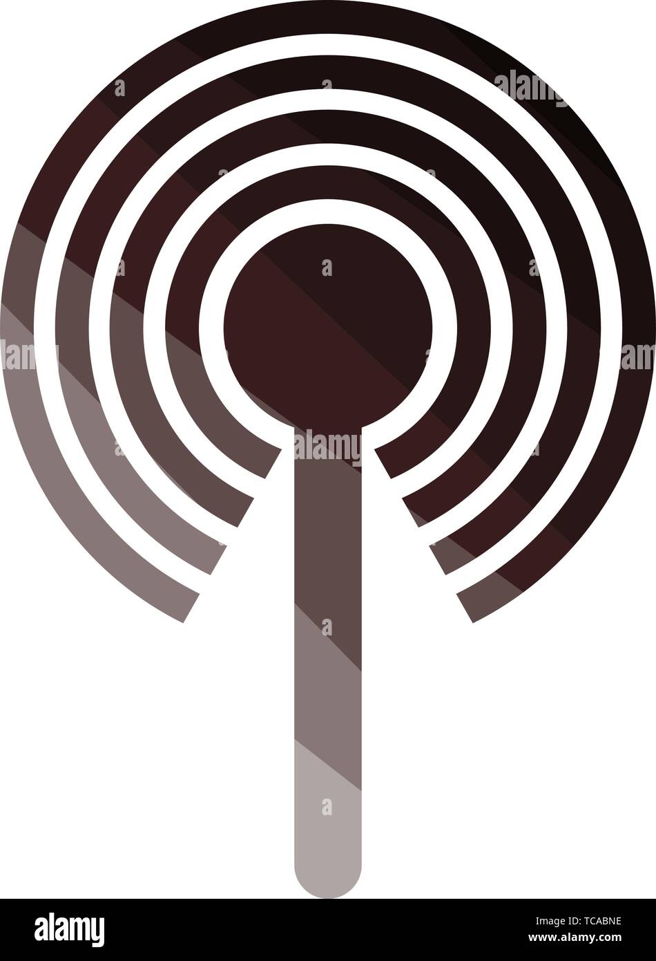 Radio Antenna Icon. Flat Color Ladder Design. Vector Illustration Stock ...