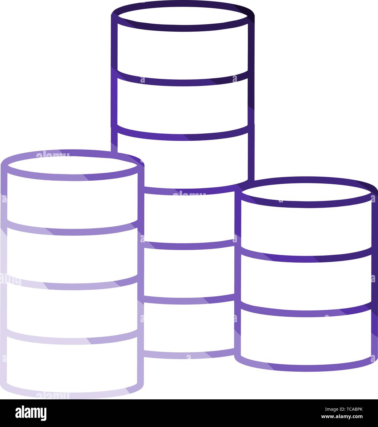 Coin Stack Icon. Flat Color Ladder Design. Vector Illustration Stock ...