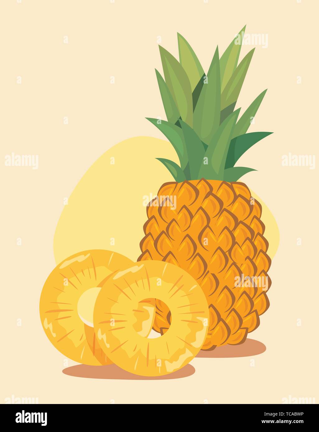 pineapple nutrition fresh fruit vector illustration design Stock Vector ...