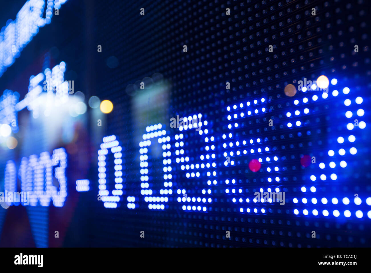 Display of Stock Market quotes Stock Photo - Alamy