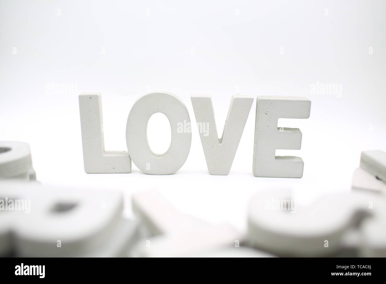 Love English word block Stock Photo - Alamy