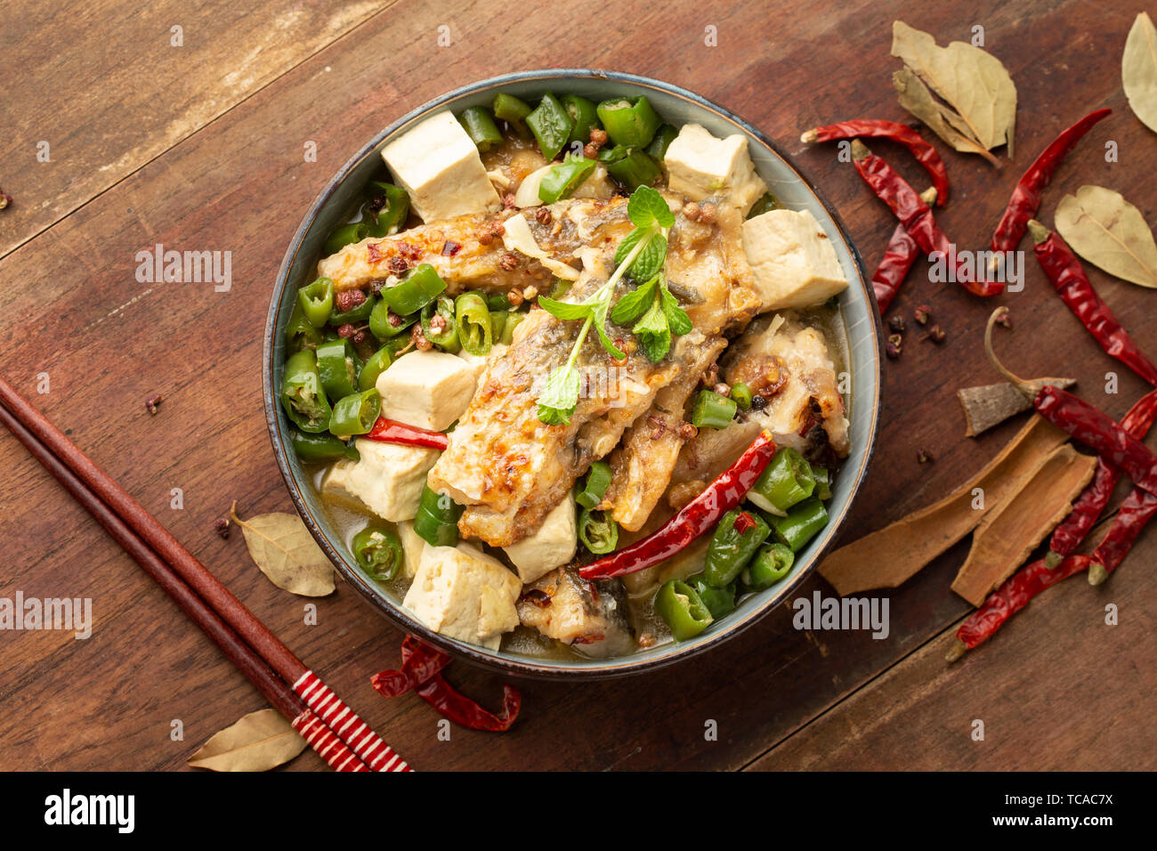 Sichuan spicy fish Stock Photo - Alamy