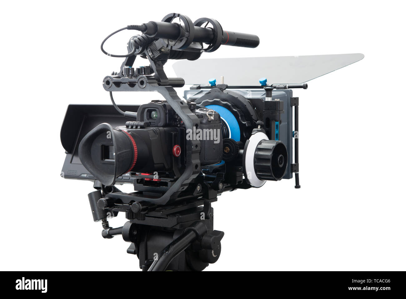 DSLR video camera rig isolated on the white background Stock Photo - Alamy