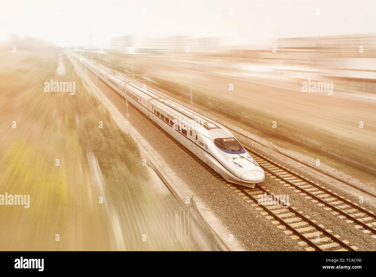 A running train Stock Photo - Alamy