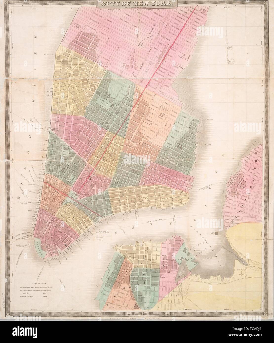 Map of new york 1840 hi-res stock photography and images - Alamy