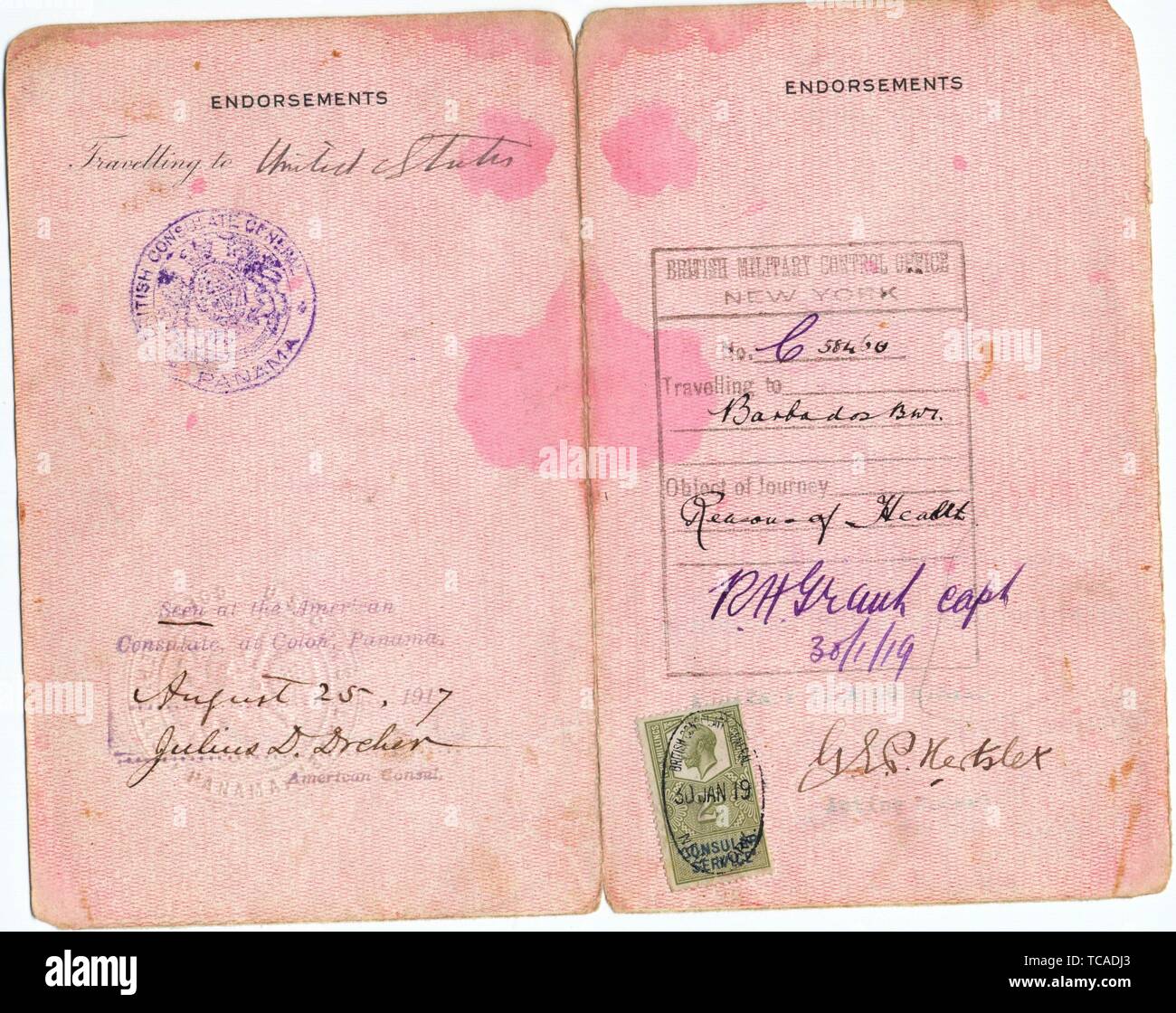 Passport history hi-res stock photography and images - Alamy