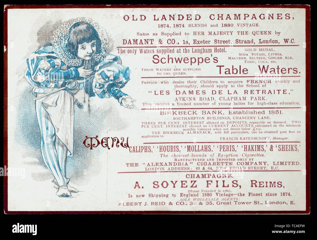 DAILY MENU [held by] LANGHAM HOTEL [at] ""LONDON, ENGLAND"" (HOT ...