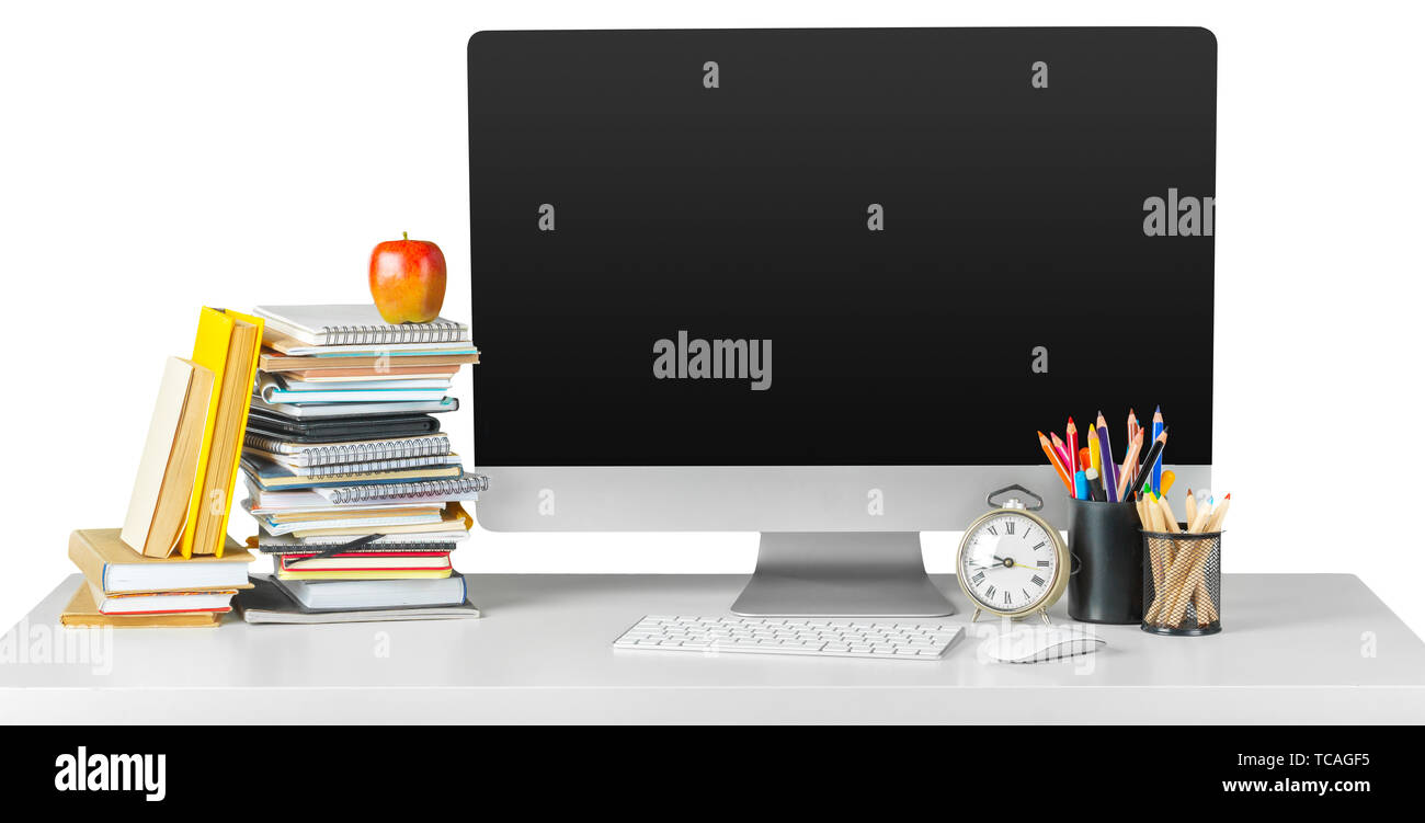 computer on the table Stock Photo - Alamy