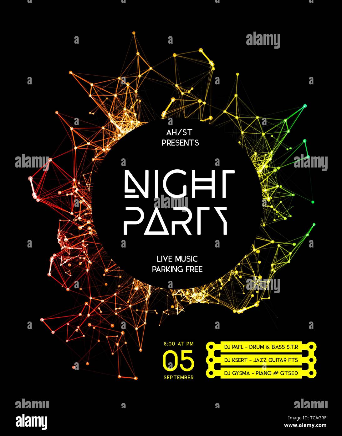 Night Party Poster Background