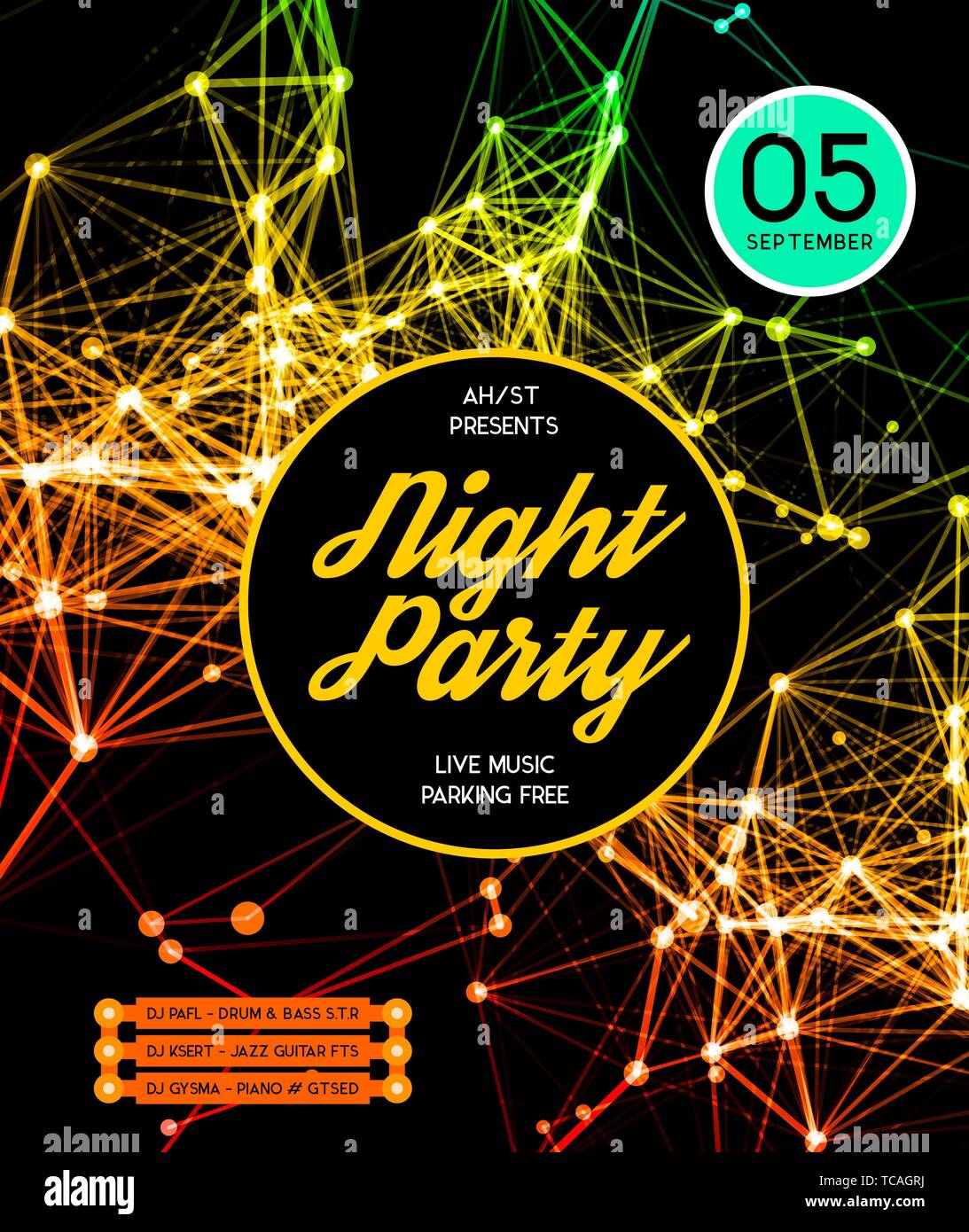 Night Party Poster Background