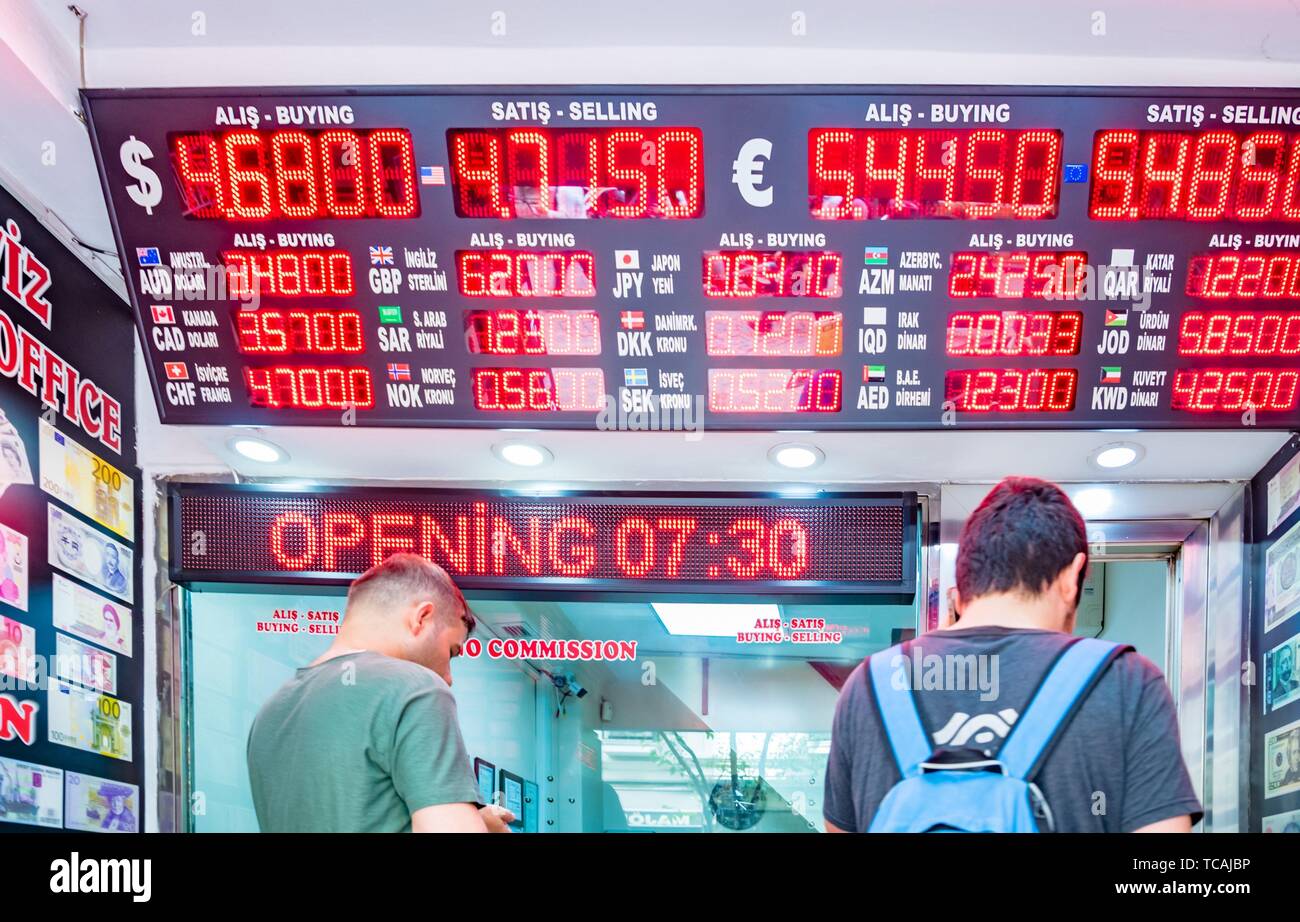 Foreign Currency Money Changer Sign High Resolution Stock Photography ...