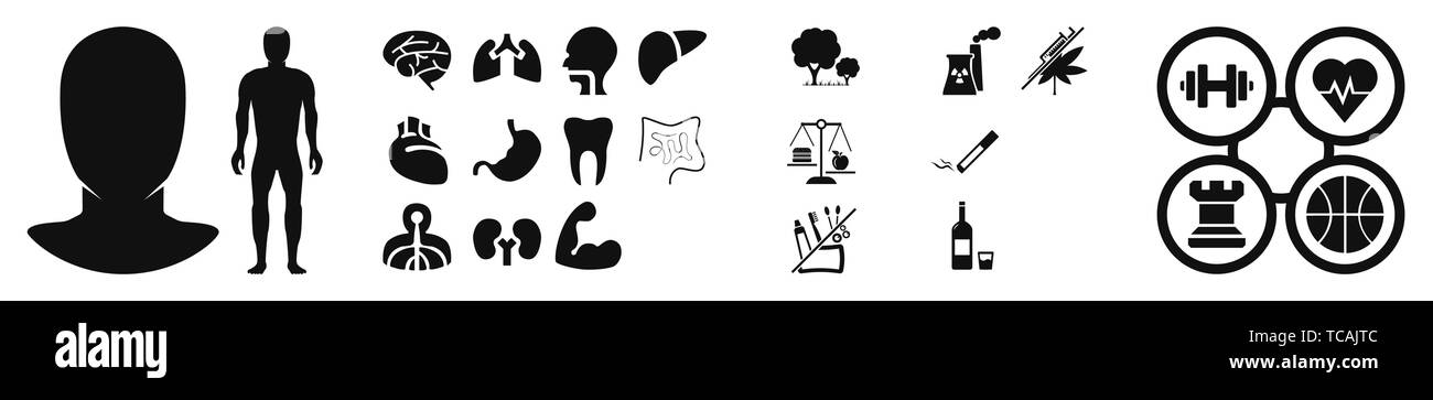 Person, body, body parts icons, anatomy icons colletion. Health care ...