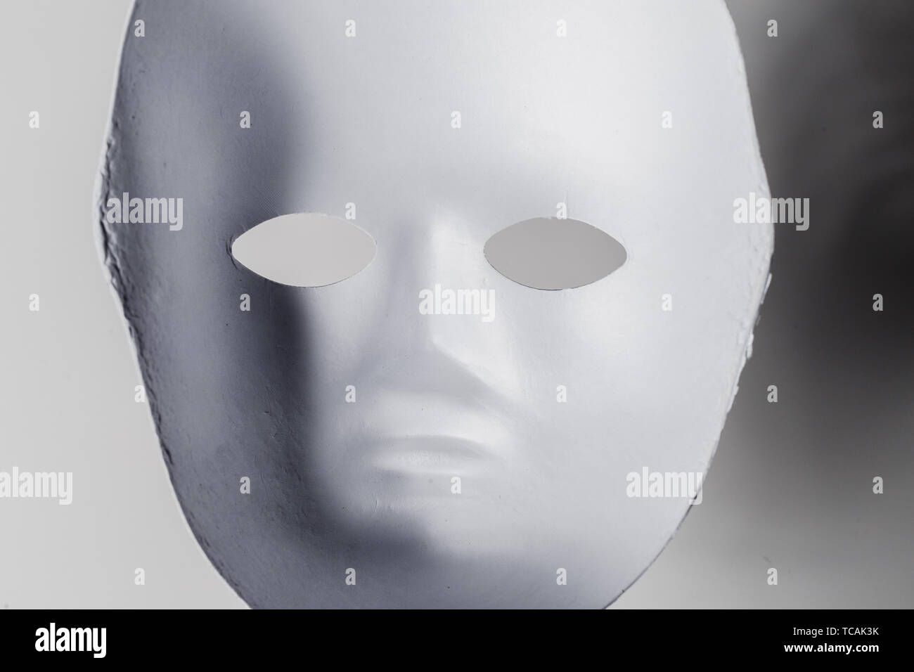 white mask close up Stock Photo - Alamy