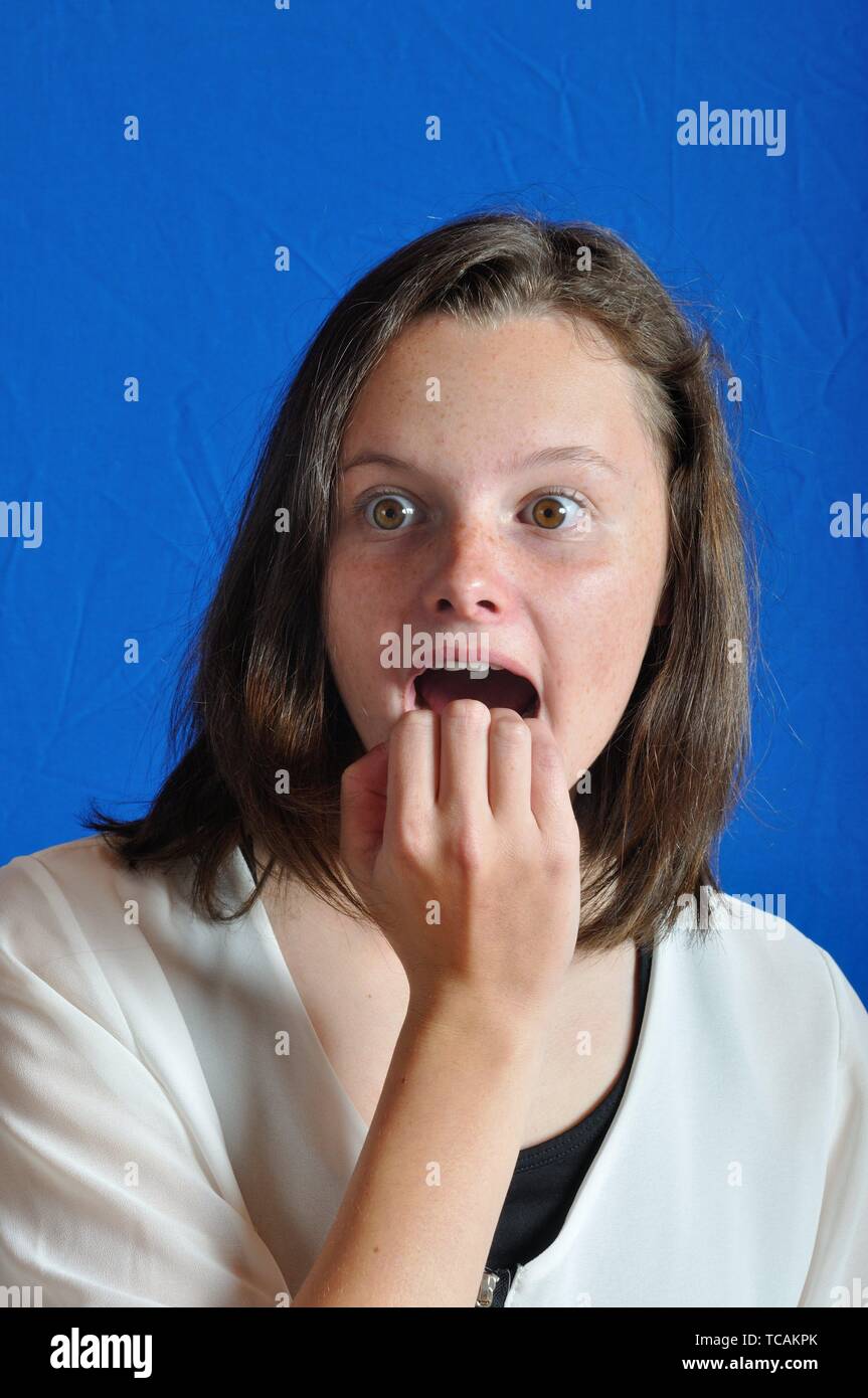 Scared teenager hi-res stock photography and images - Alamy