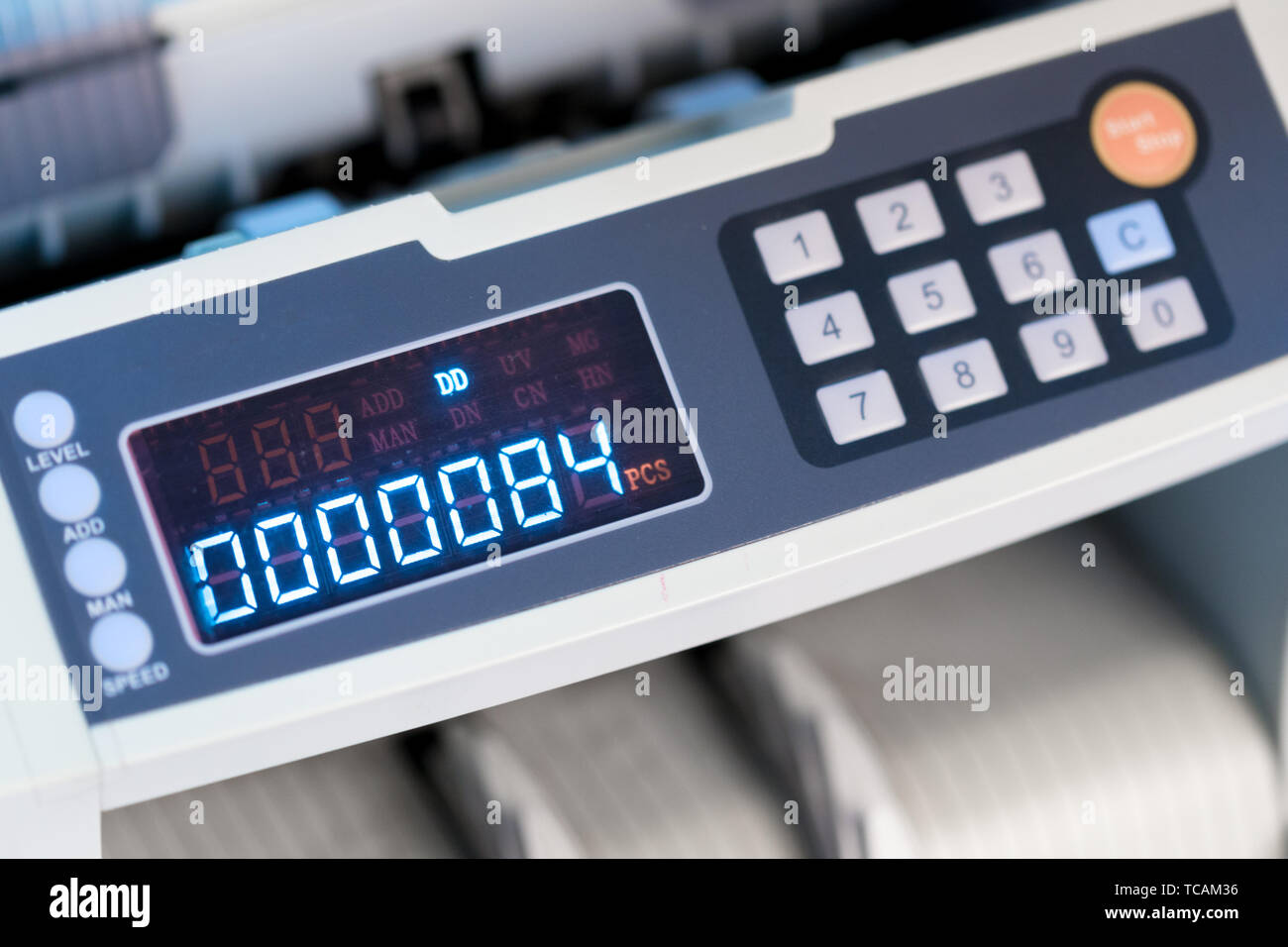 calculating machine close up Stock Photo - Alamy