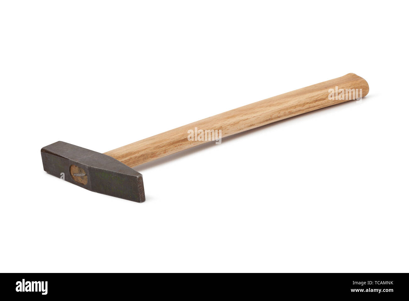 Metal Hammer with Wooden Handle isolated on white background. With ...