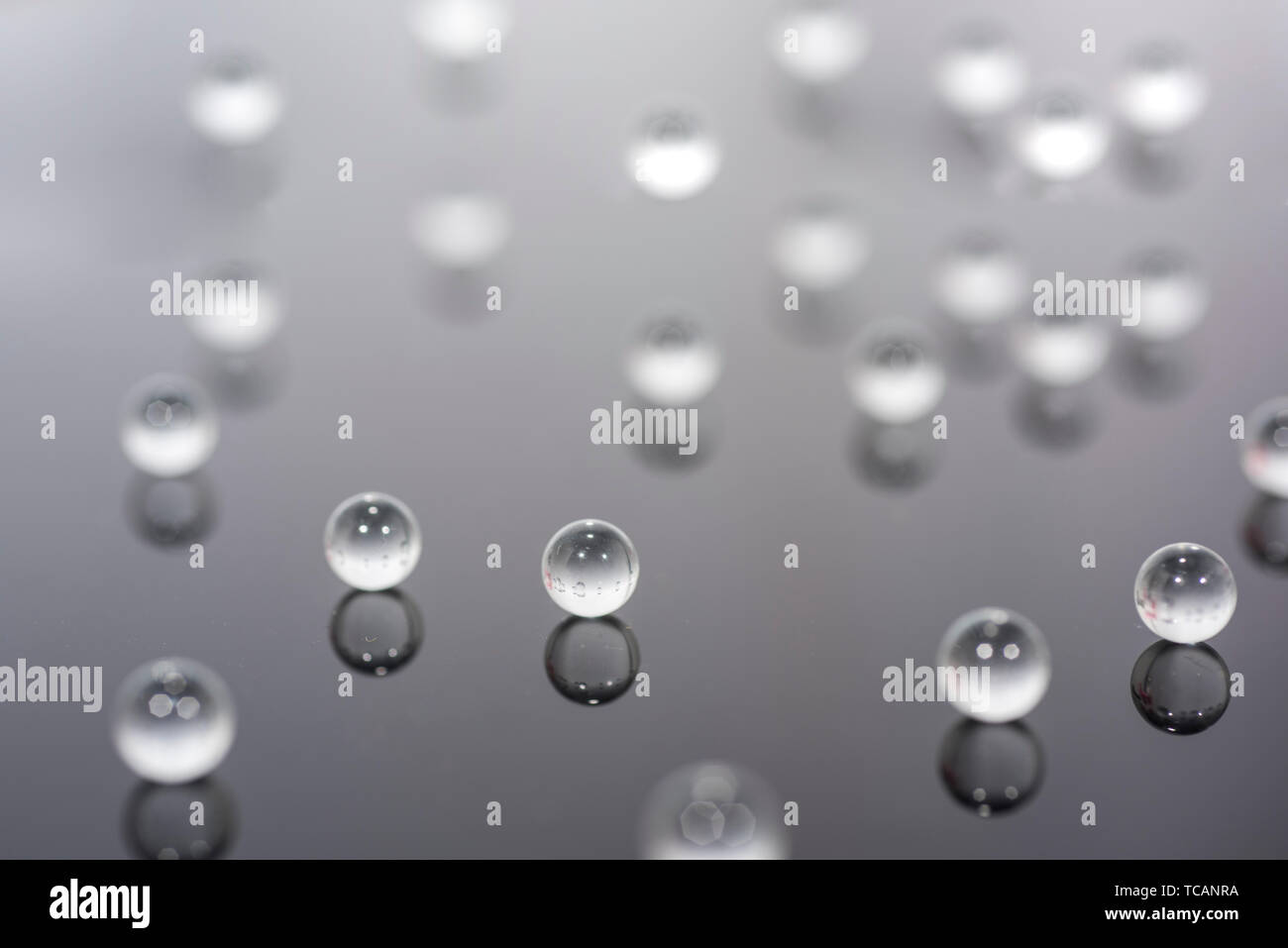 Abstract photo with small glass balls on transparent background Stock ...