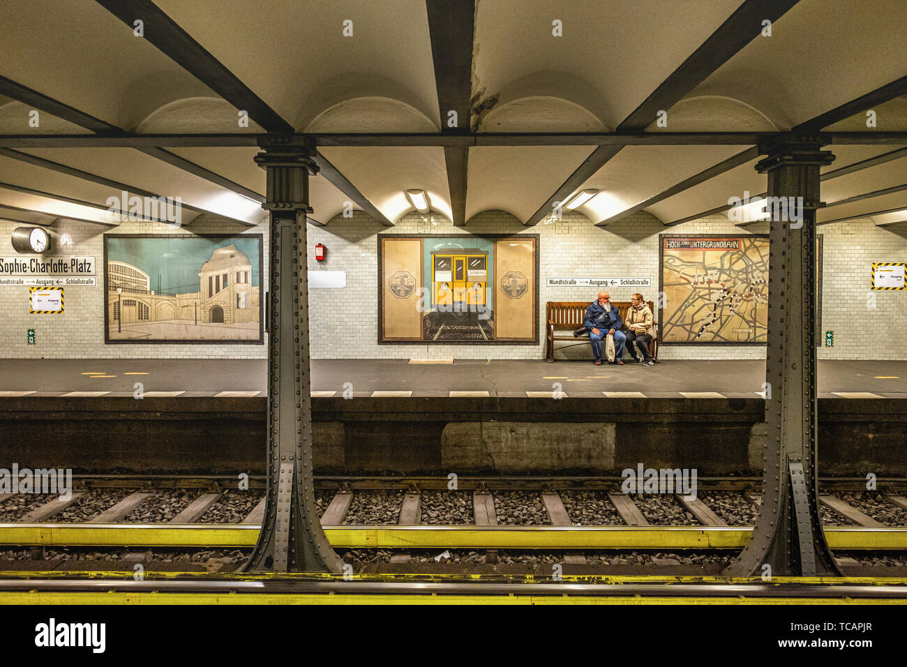 SophieCharlottePlatz UBahn Underground railway station on the U2 rail ...