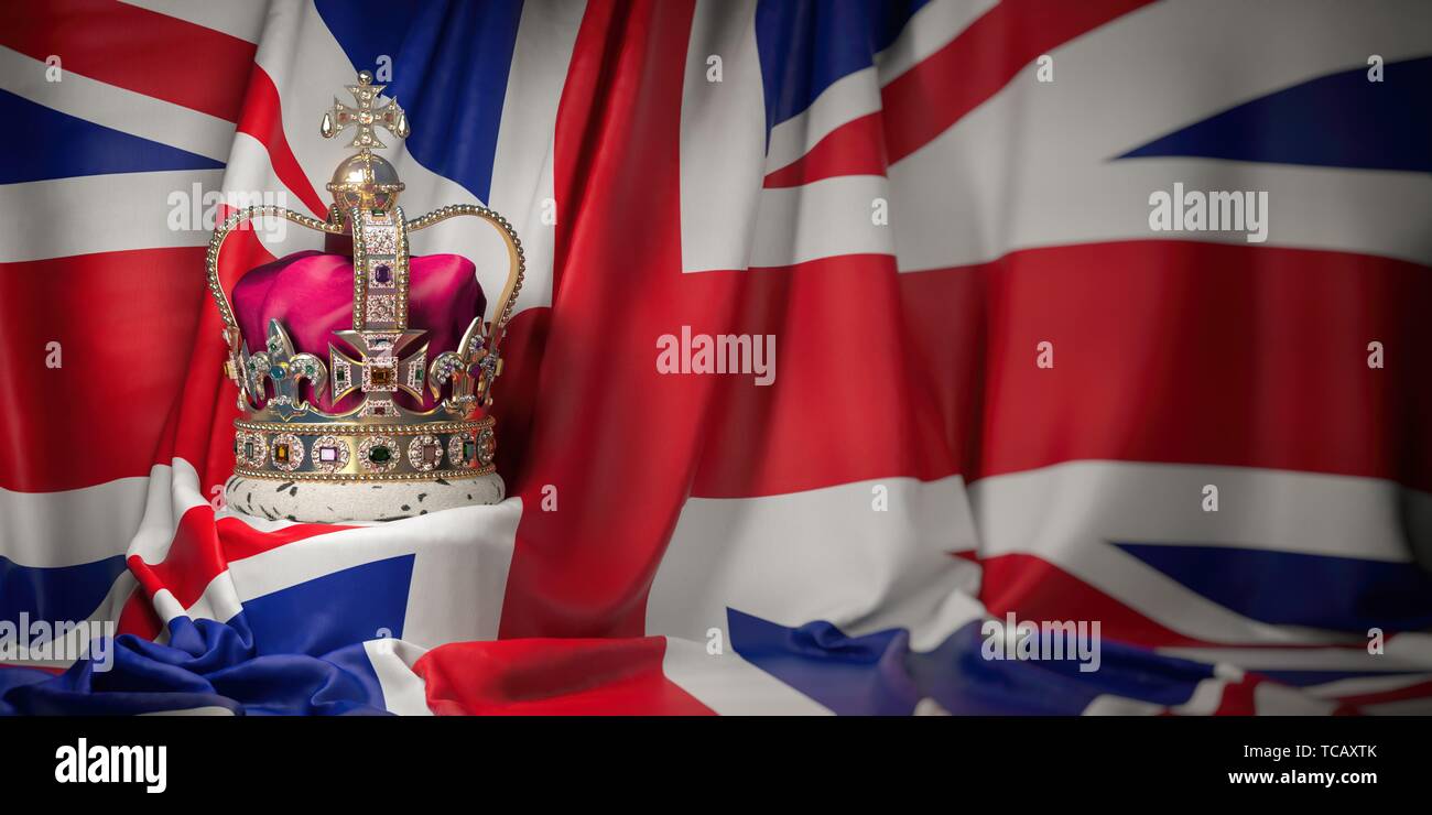 United kingdom flag crown hi-res stock photography and images - Alamy