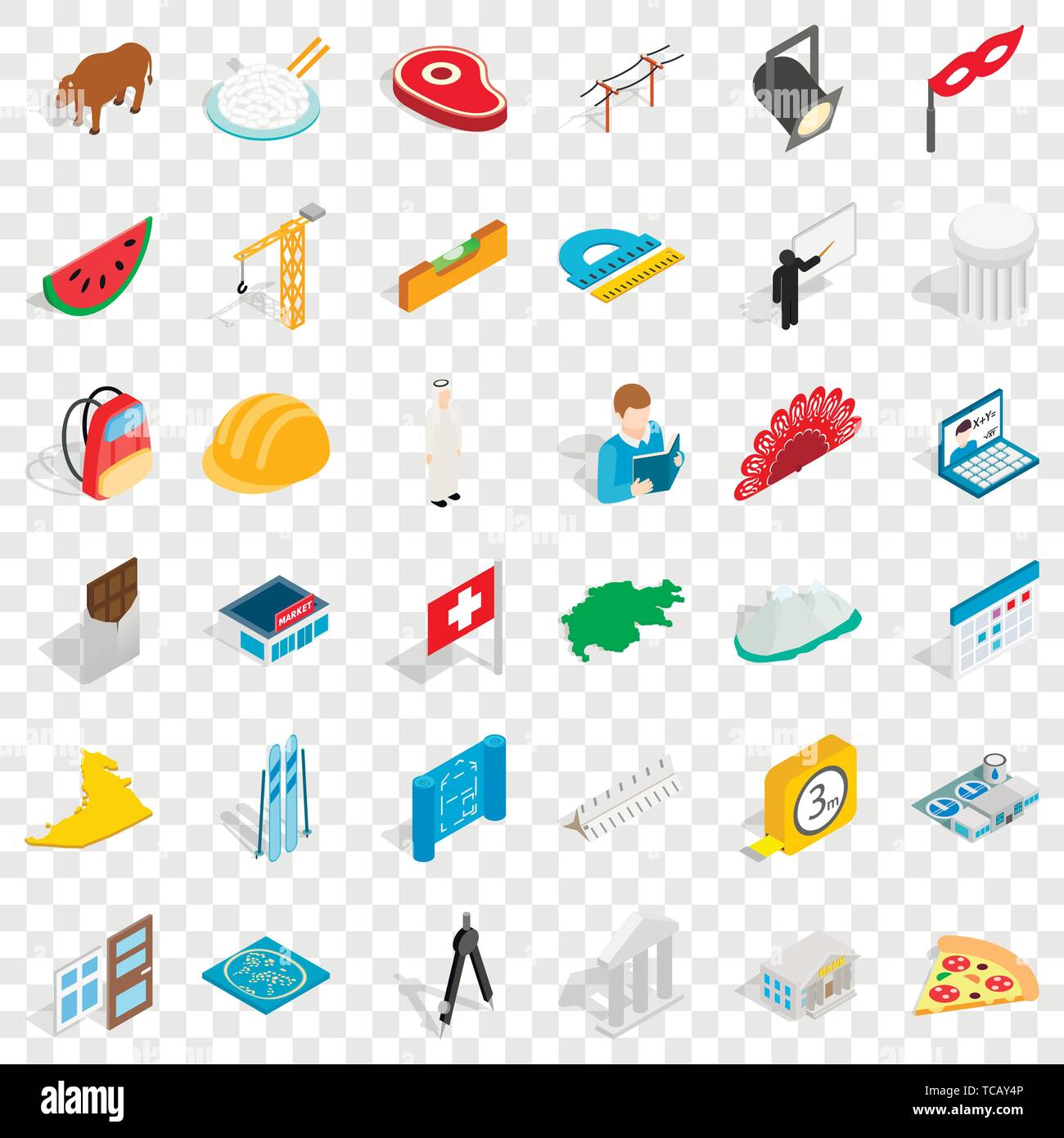 Market icons set, isometric style Stock Vector Image & Art - Alamy
