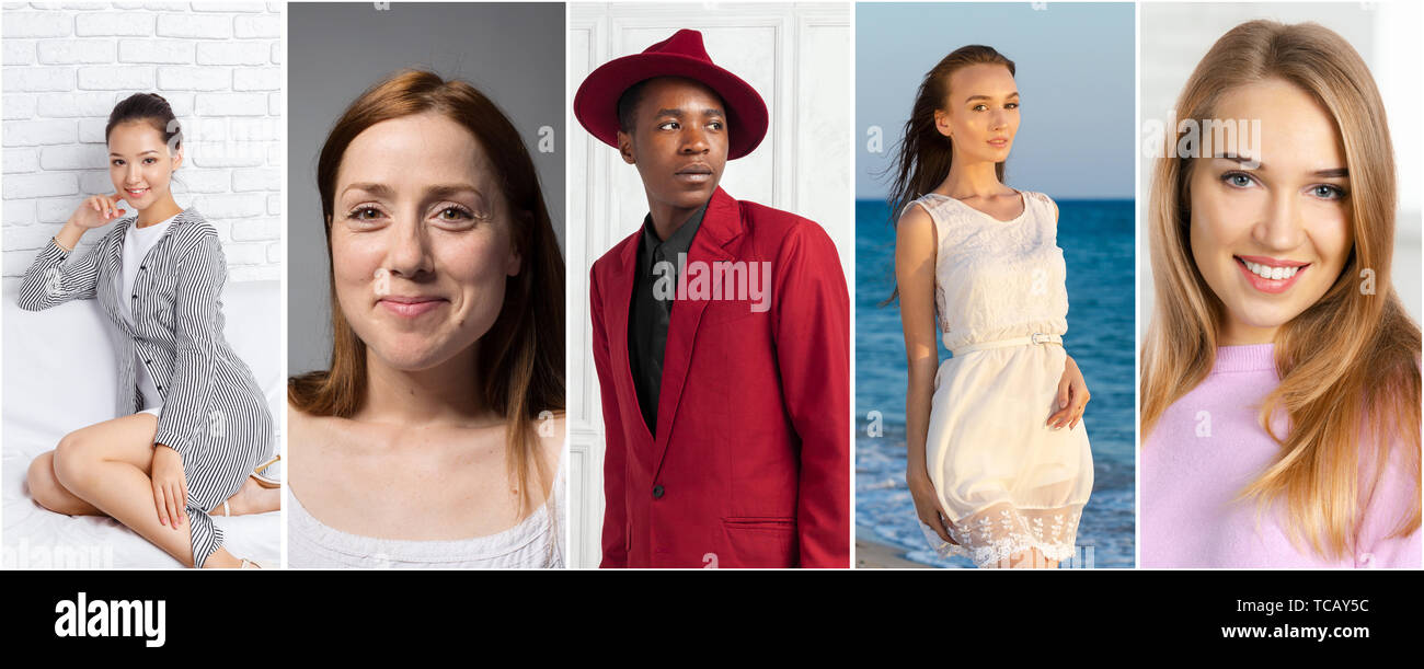 Composition of different people Stock Photo - Alamy