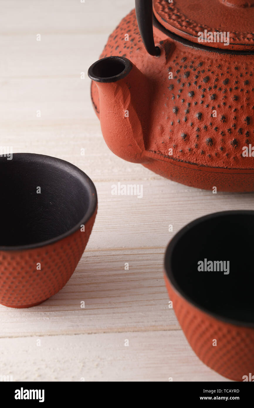 red clay tea pot set Stock Photo - Alamy