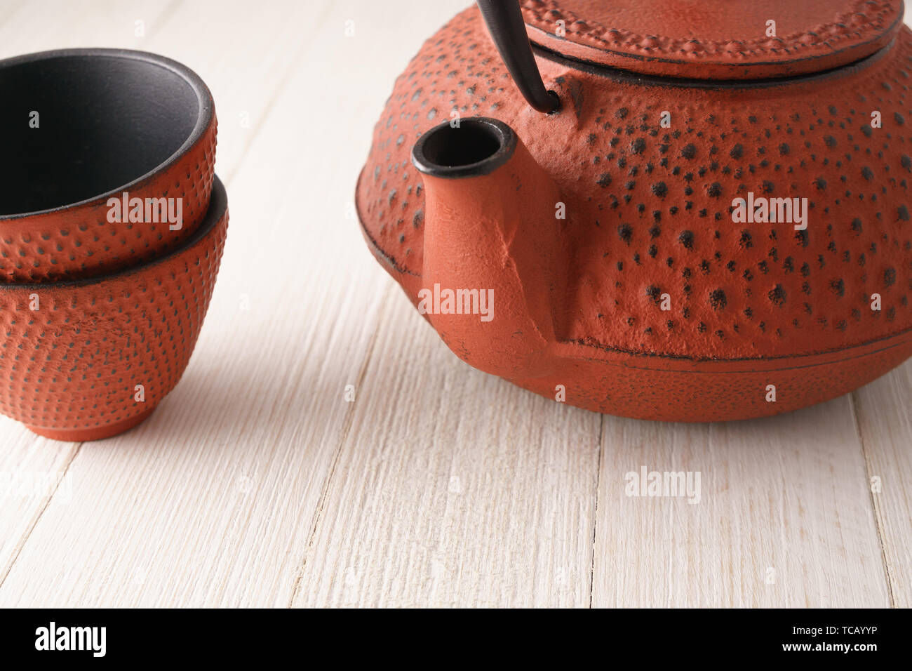 red clay tea pot set Stock Photo - Alamy