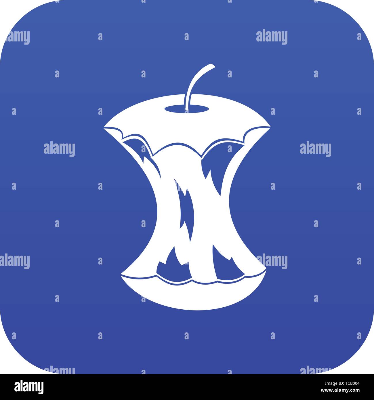 Apple core icon digital blue Stock Vector Image & Art - Alamy