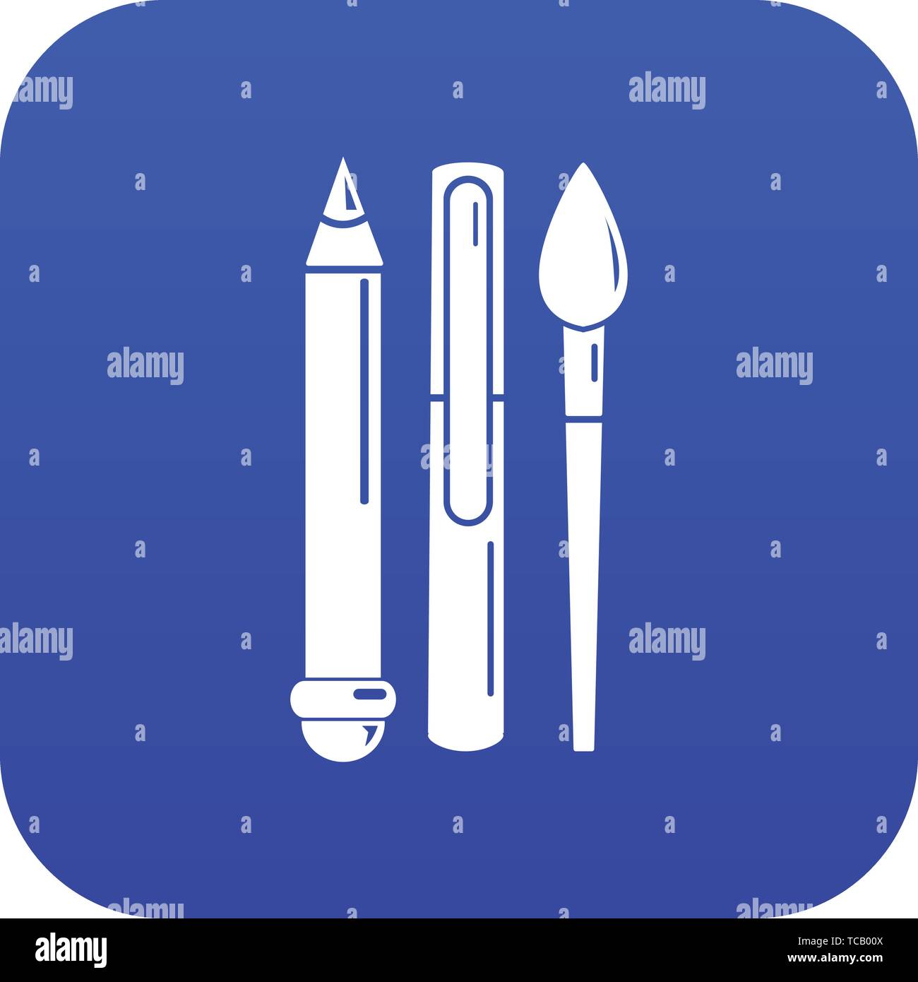 Stationery icon blue vector Stock Vector Image & Art - Alamy