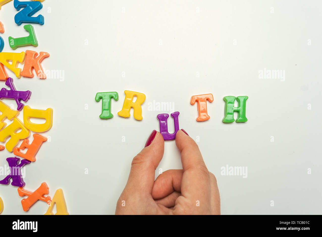 truth word concept in plastic colorful letters Stock Photo - Alamy