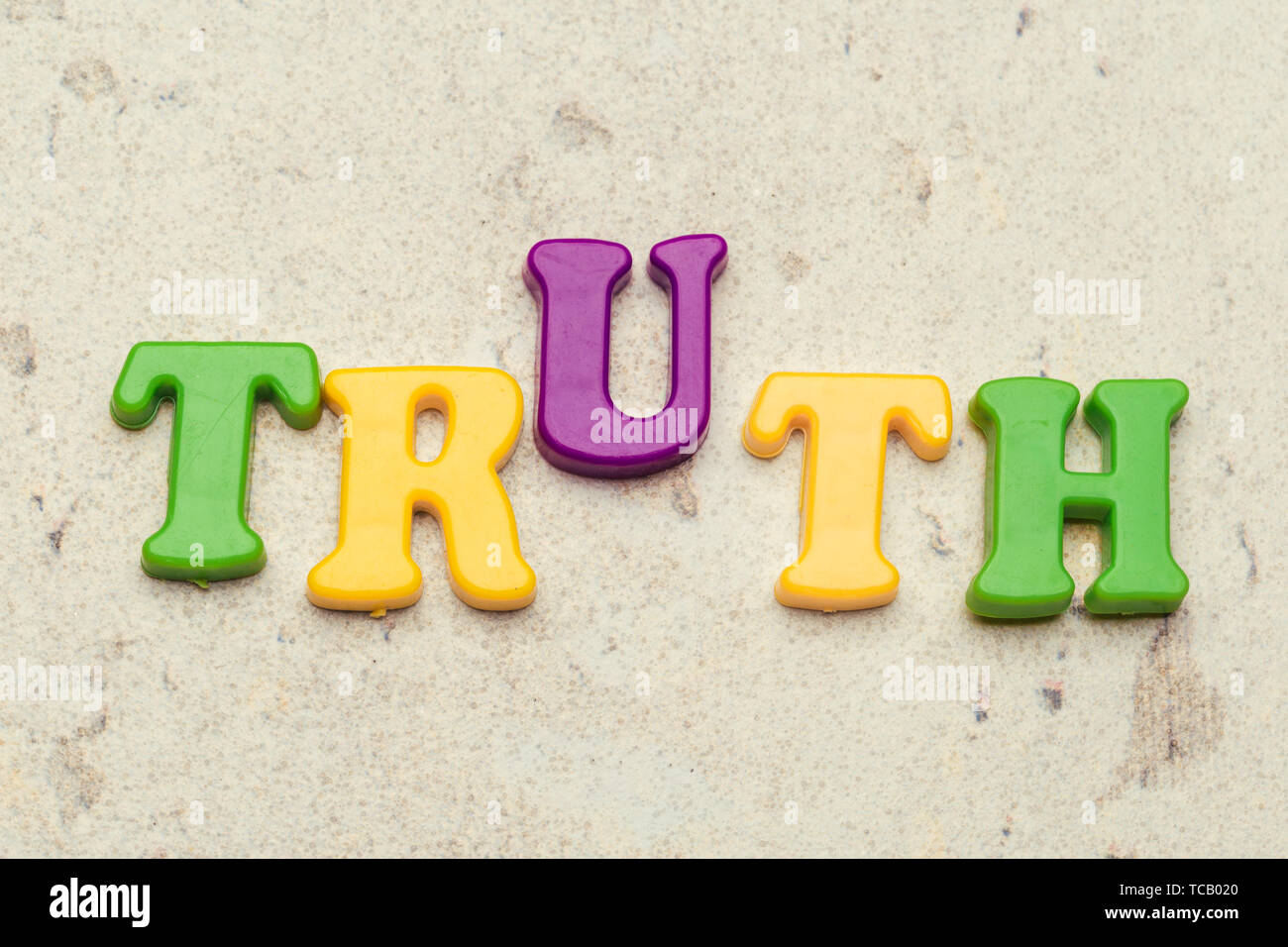 truth word concept in plastic colorful letters Stock Photo - Alamy